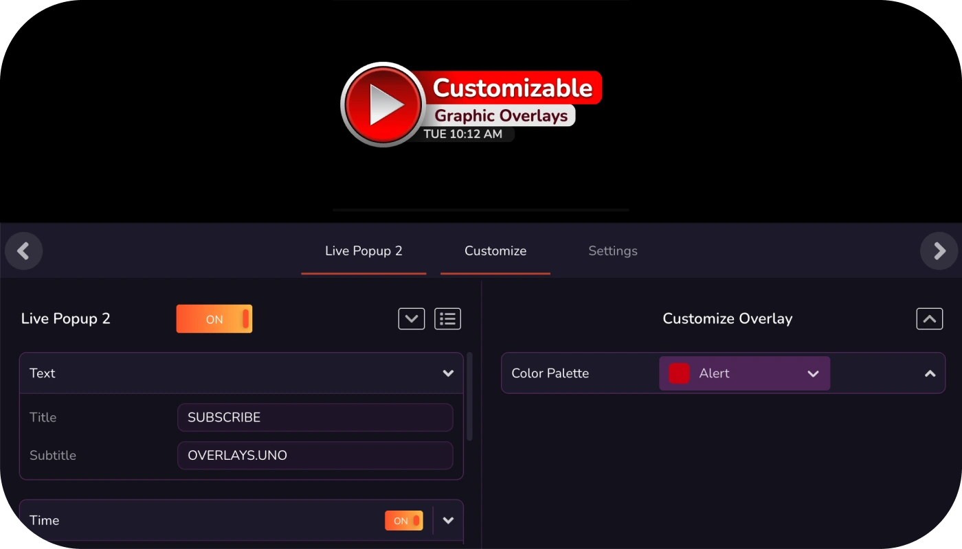 uno - Live overlays for streaming